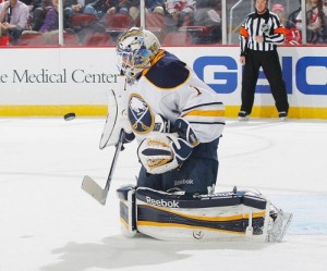 Enroth Starts, Cramps Up, Lose 3-2