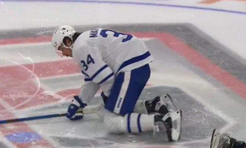 Leafs' Star Player Matthews Suffers Painful Injury After Taking Skate ...
